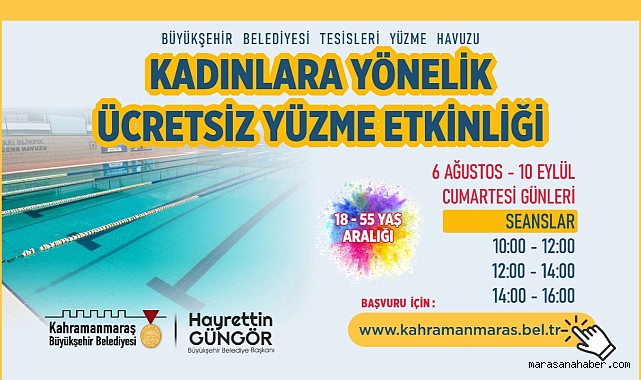 Büyükşehir’den Kadınlar İçin Ücretsiz Yüzme Etkinliği - Spor - Maraş ... Büyükşehir’den Kadınlar İçin Ücretsiz Yüzme Etkinliği - Spor - Maraş ...